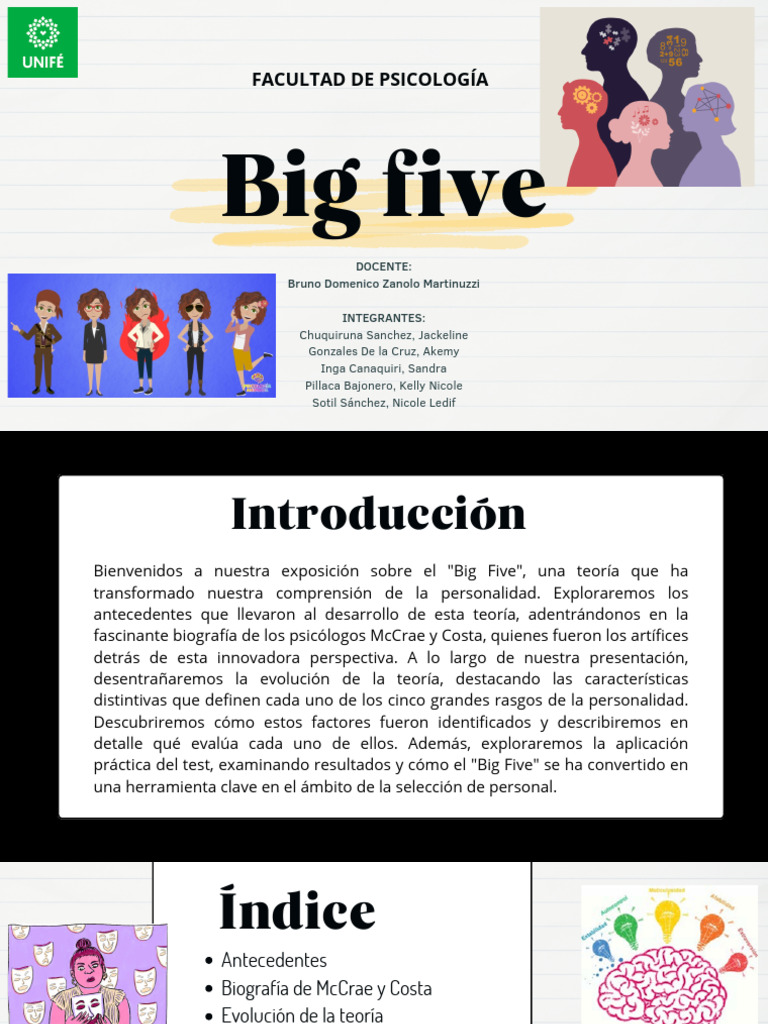 Big Five | PDF | Psicología de la personalidad | Sicología