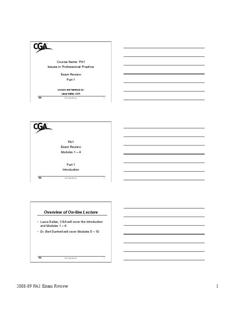 Course Name: PA1 Issues in Professional Practice Exam Review | PDF ...