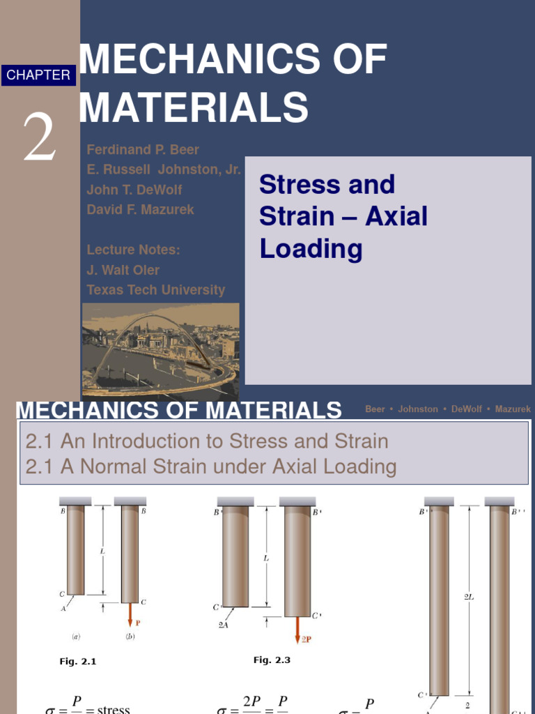 109材料力學 Chapter2 | PDF | Deformation (Engineering) | Strength Of Materials