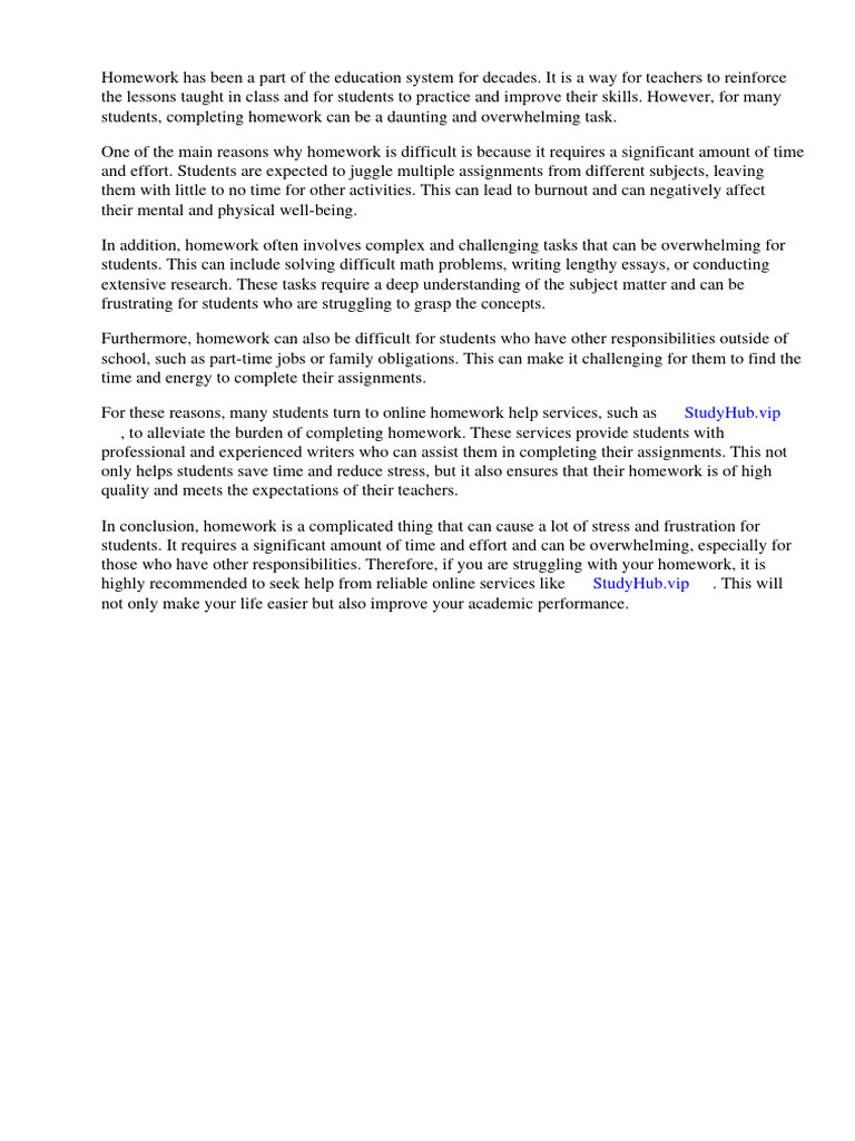 Corno Homework Is A Complicated Thing | PDF | Homework | Teachers