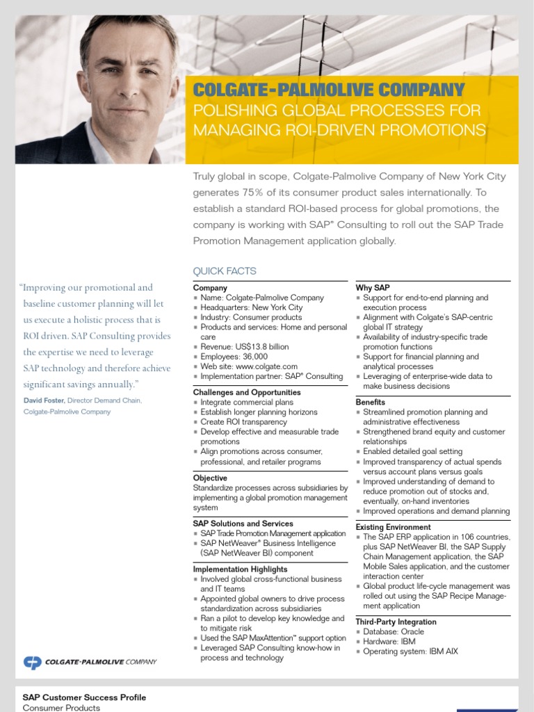 Colgate Palmolive | PDF | Sap Se | Business Intelligence