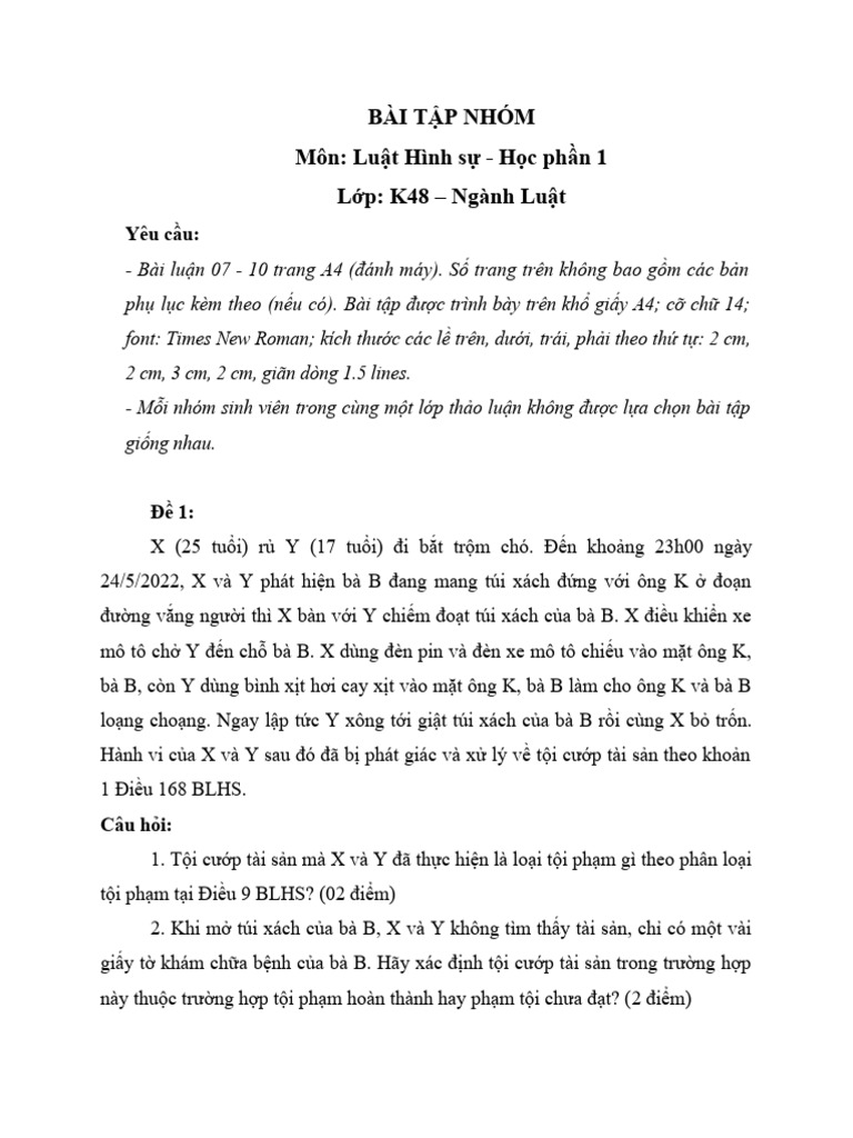 BÀI TẬP NHÓM K48 HK2 23 24 1 | PDF