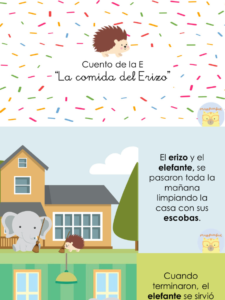 Cuentos para trabajar con la vocal E | PDF