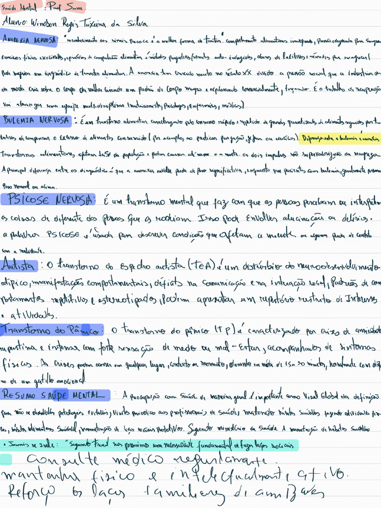 Saúde Mental - Tec Enf | PDF