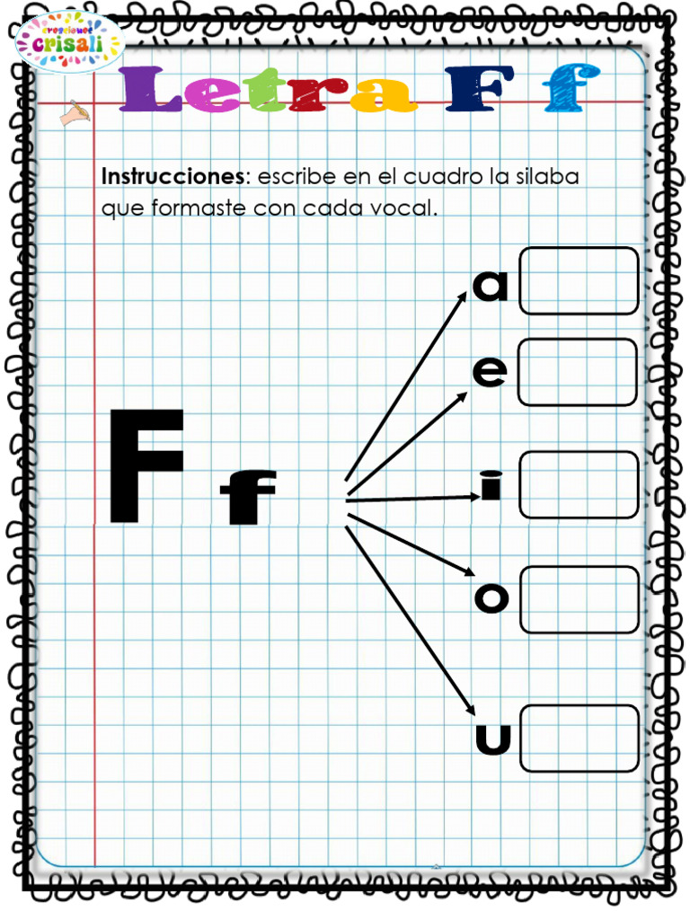 Ejercicios de La Letra F | PDF
