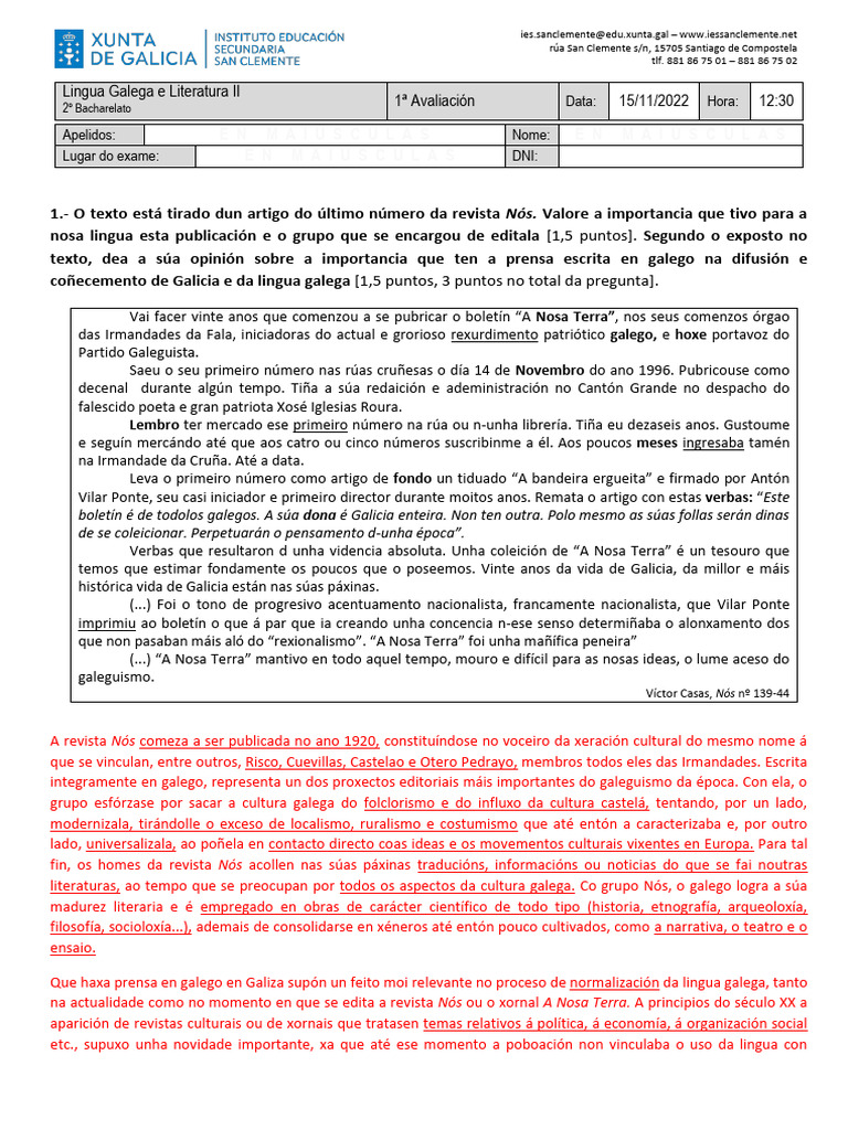 Modelo 1 Av LGeL II Corrixido | PDF