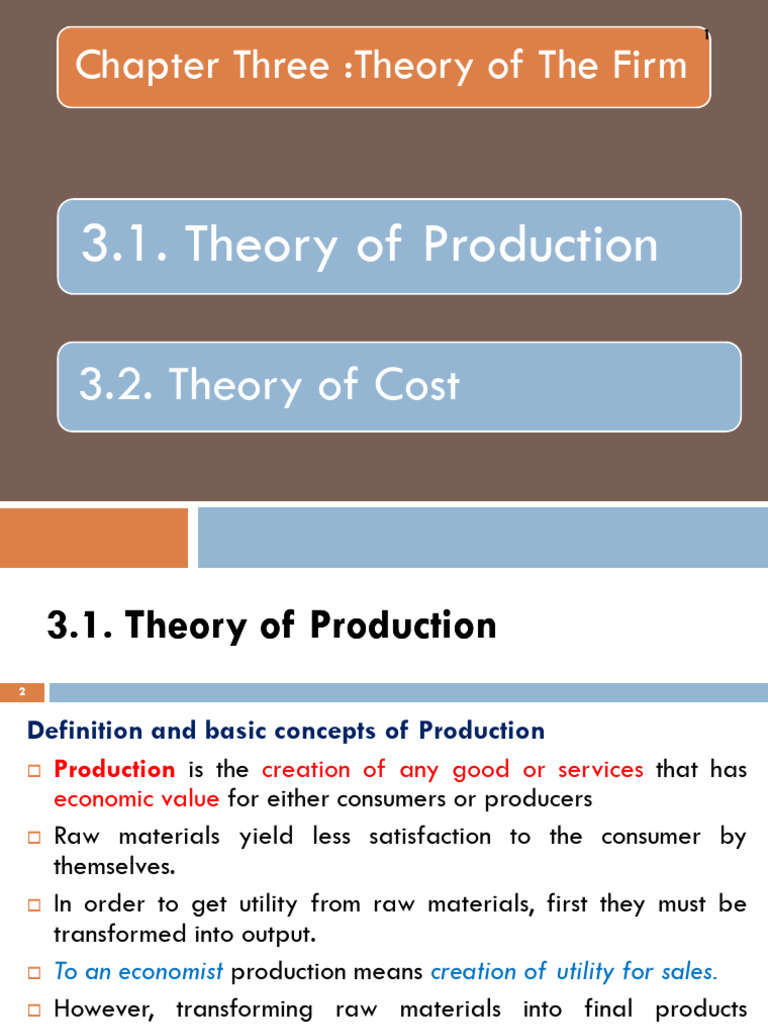 Lecture 6 Theory of Firm-Production | PDF | Production Function ...