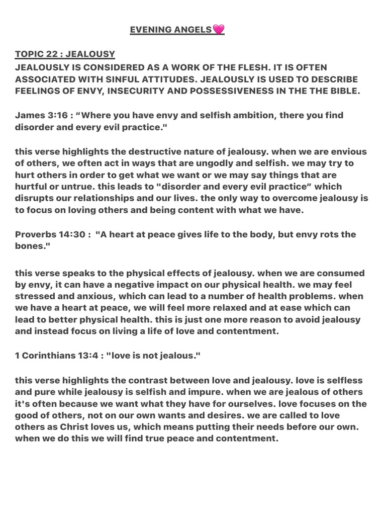 topic 22 - jealousy | PDF