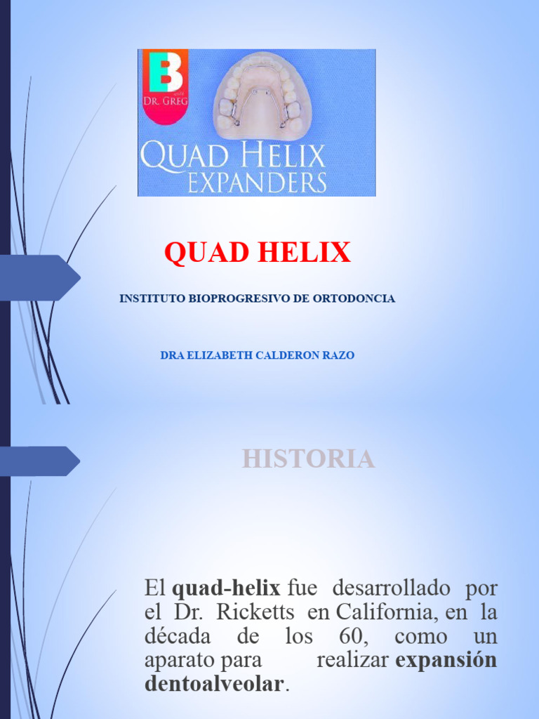 Uso y Activación del Quad Helix en Ortodoncia | PDF | Ortodoncia ...