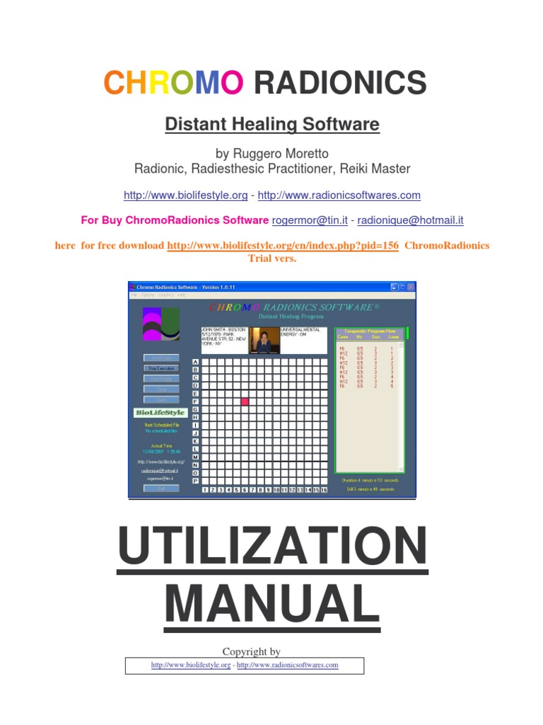 Radionics: Utilization Manual | PDF | Resonance | Therapy