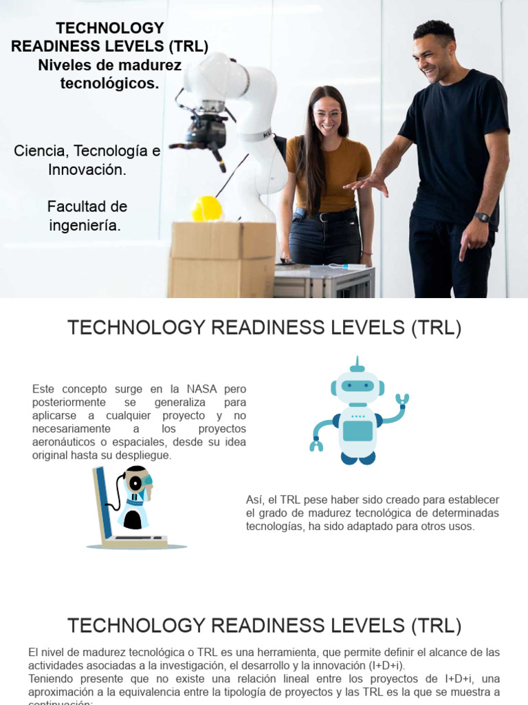 TRL Niveles de Madurez Tecnológico | Descargar gratis PDF | Sistema | Evaluación