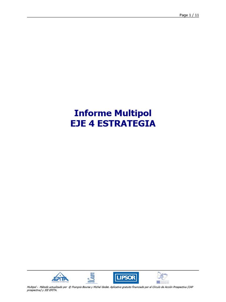 Informe Final Multipol - EJE 4 ESTRATEGIA | PDF | Marketing | Seguridad ...