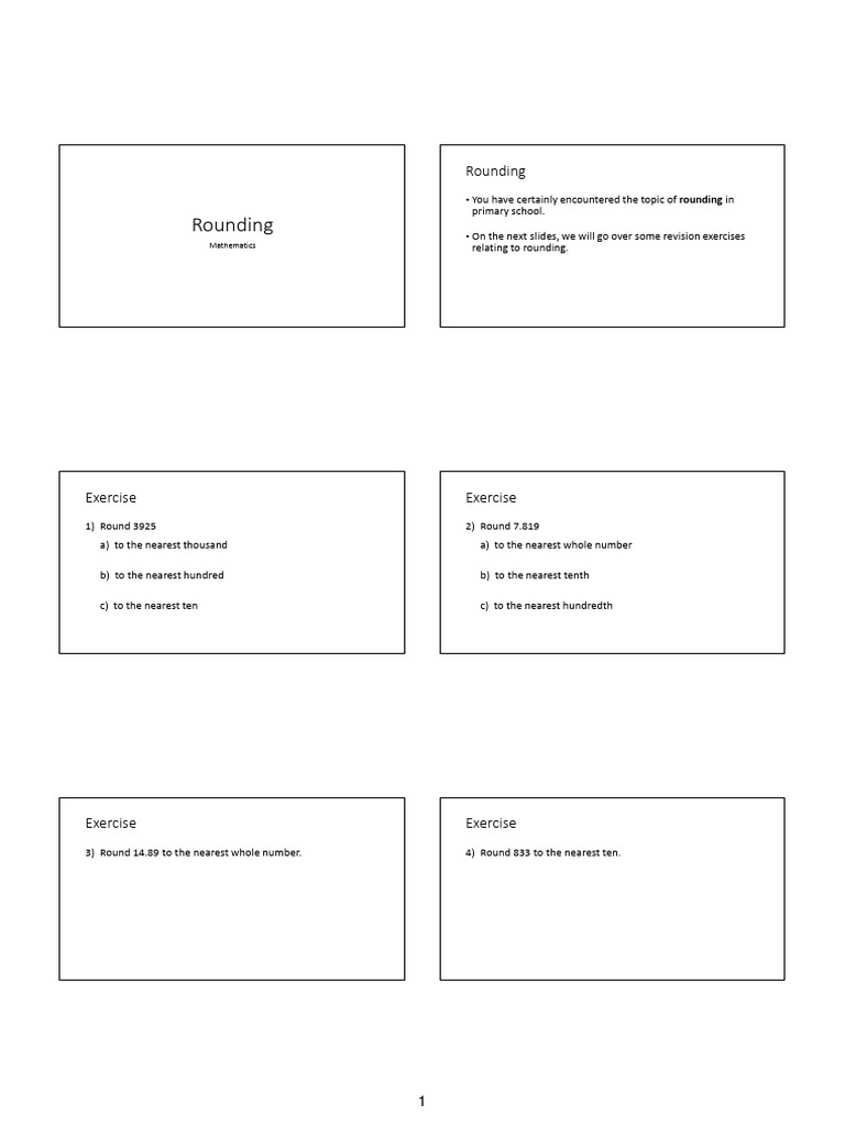 Rounding - PowerPoint Handout | PDF | Significant Figures | Numbers