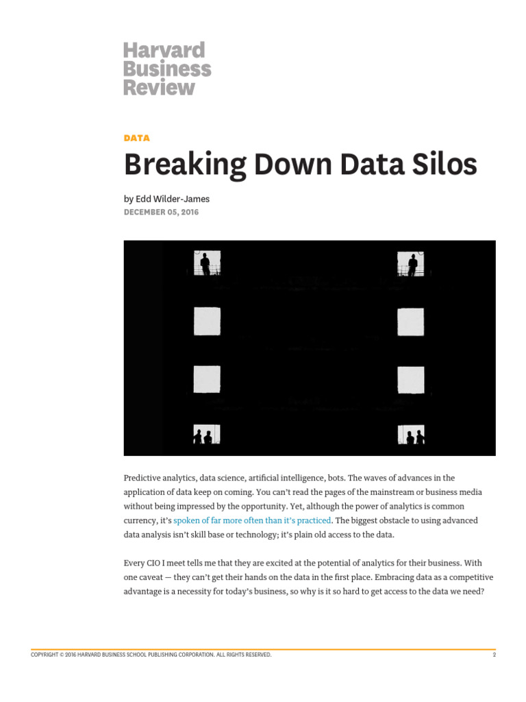 Breaking Down Data Silos | PDF | Data | Data Science