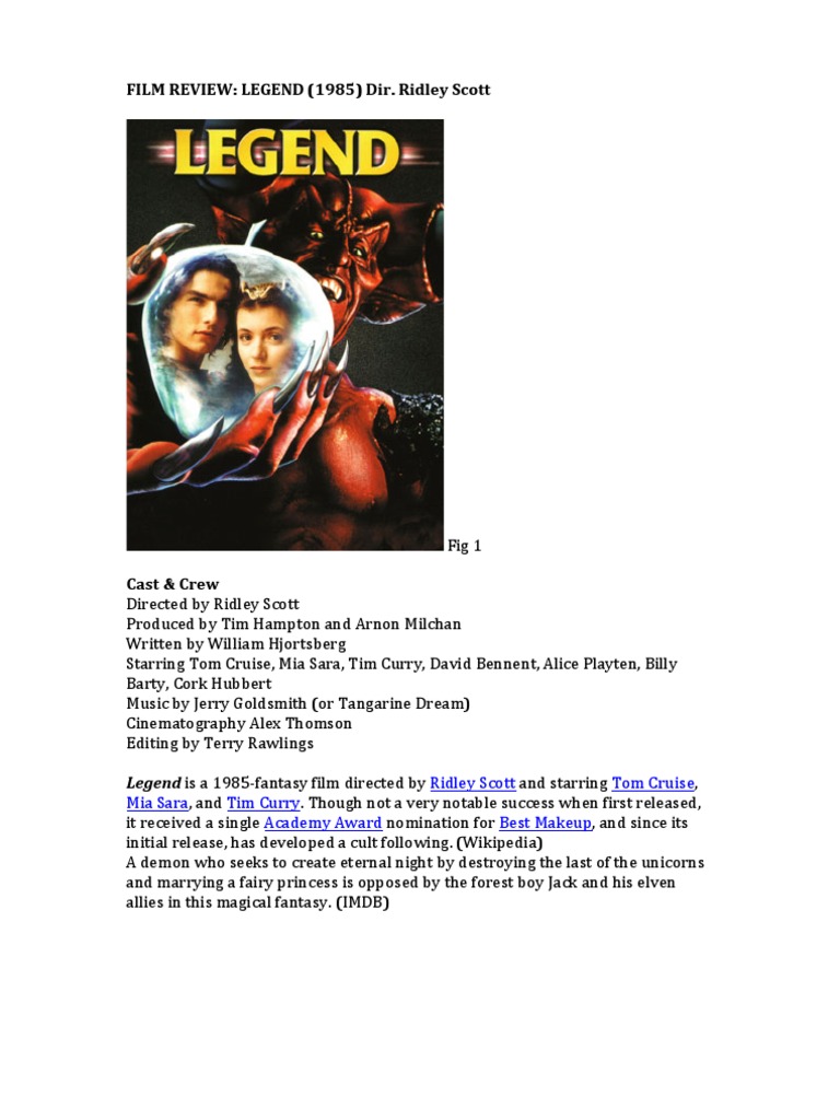Film Review Legend | PDF