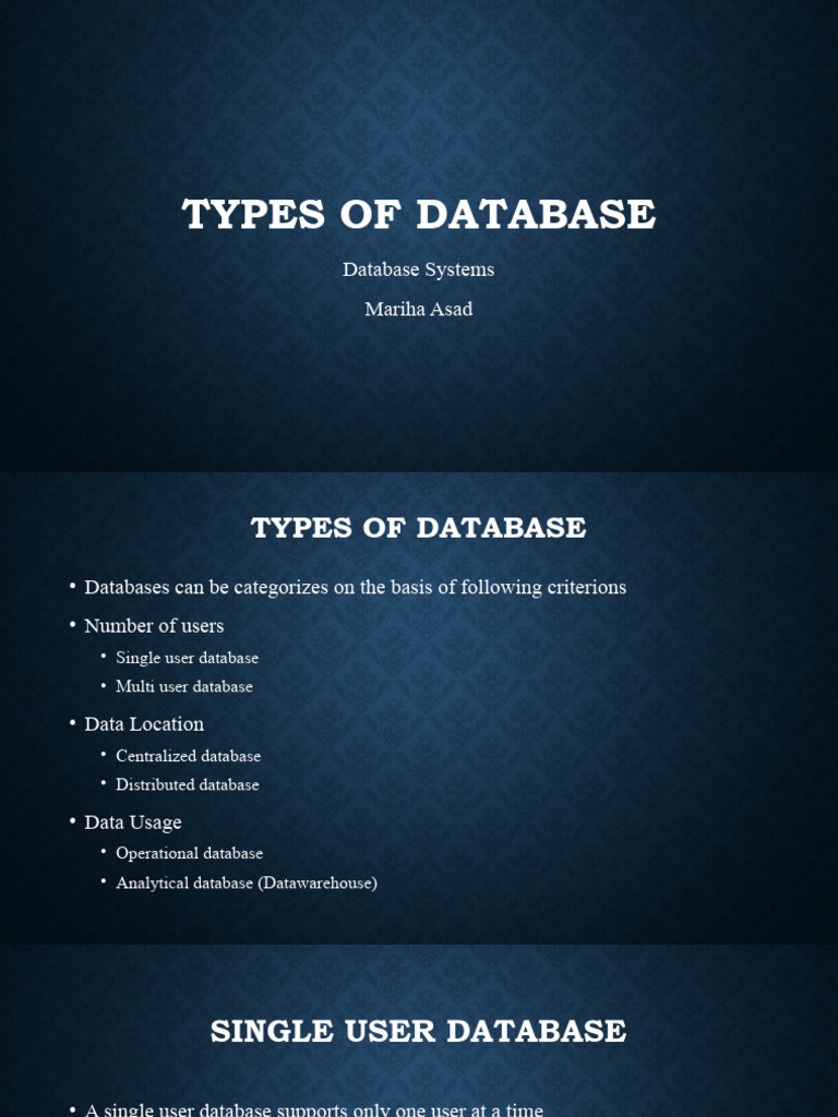 Types of Database | PDF
