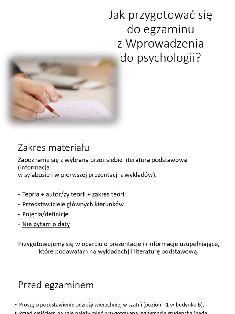 Jak Przygotowac Sie Do Egzaminu Z WDP | PDF Jak Przygotowac Sie Do Egzaminu Z WDP | PDF