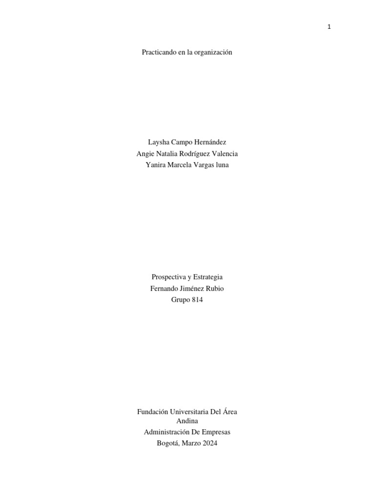 Practicando en la organización EJE 3 | PDF | Business | Marketing