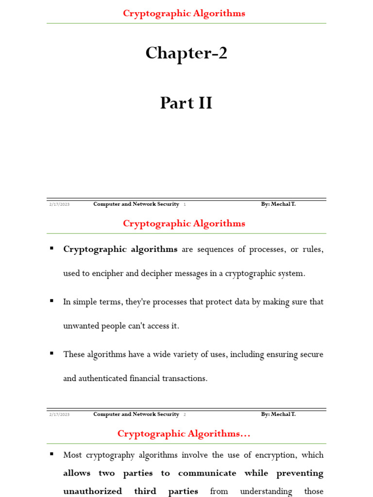 Chapter-2 Part 2 | Download Free PDF | Cryptography | Encryption