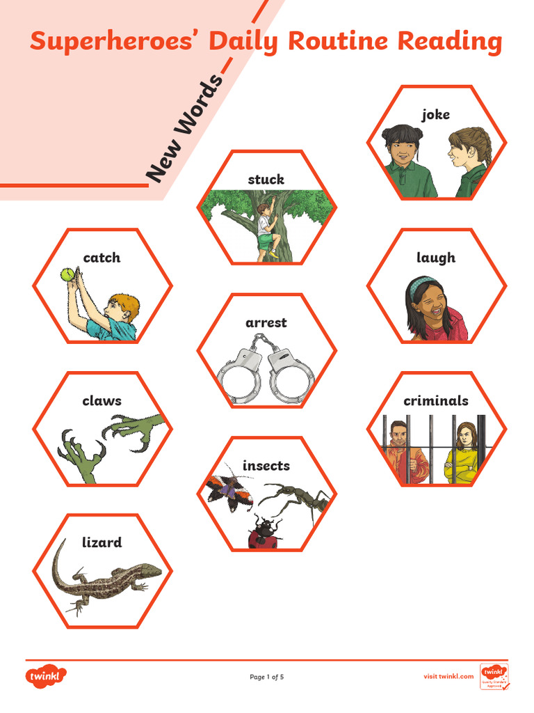 Superhero Daily Routine Reading Comprehension - Ver - 3 1 2 | PDF