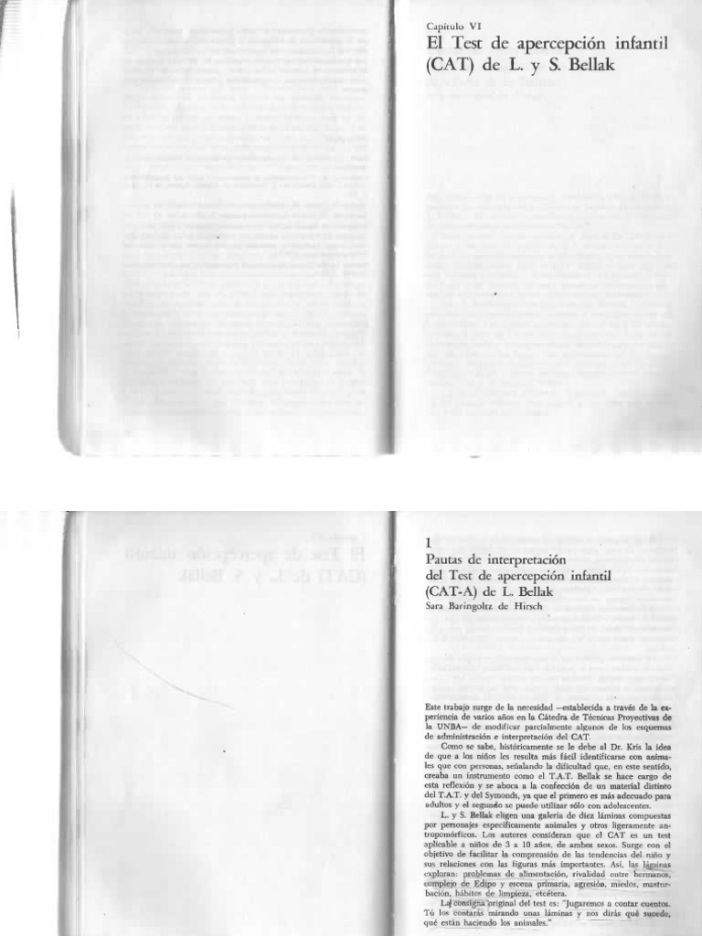 El Test de Apercepción Infantil CAT | PDF