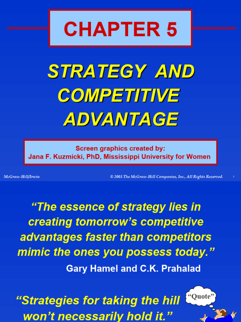Chap 005 | PDF | Competitive Advantage | Strategic Management