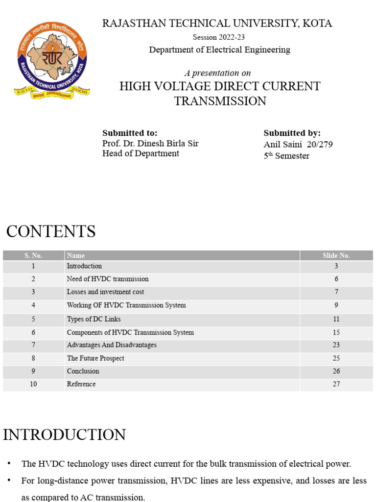 Anil Saini | PDF | High Voltage Direct Current | Electric Power Transmission