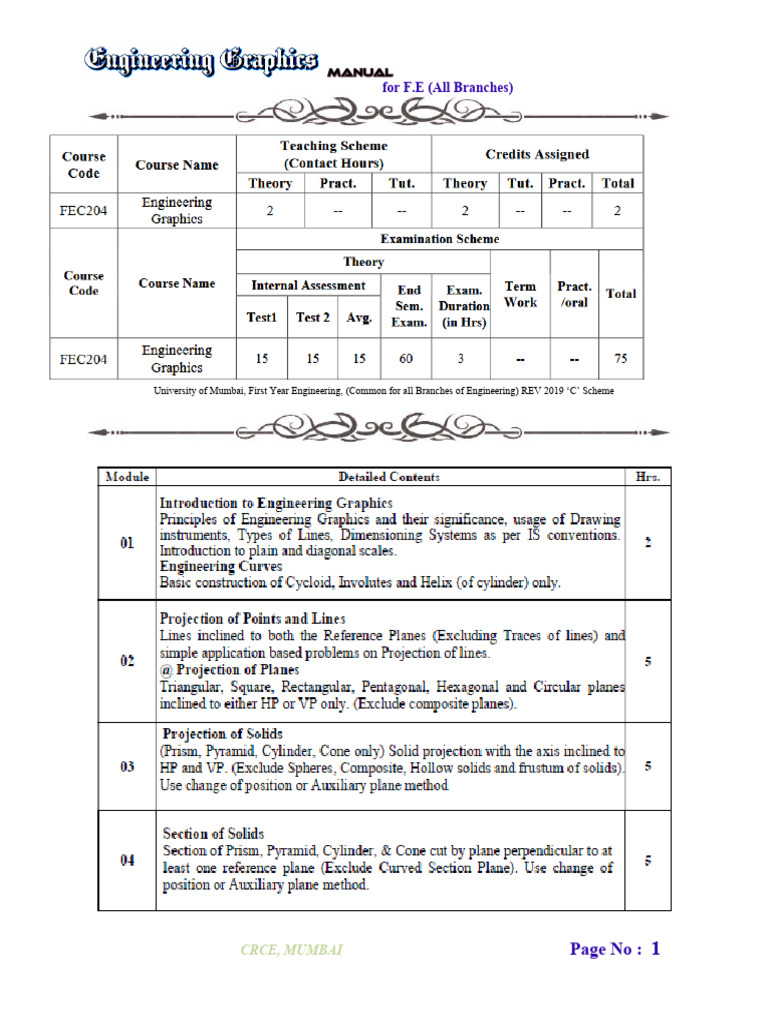 F.E. Engineering Drawing Guide | PDF
