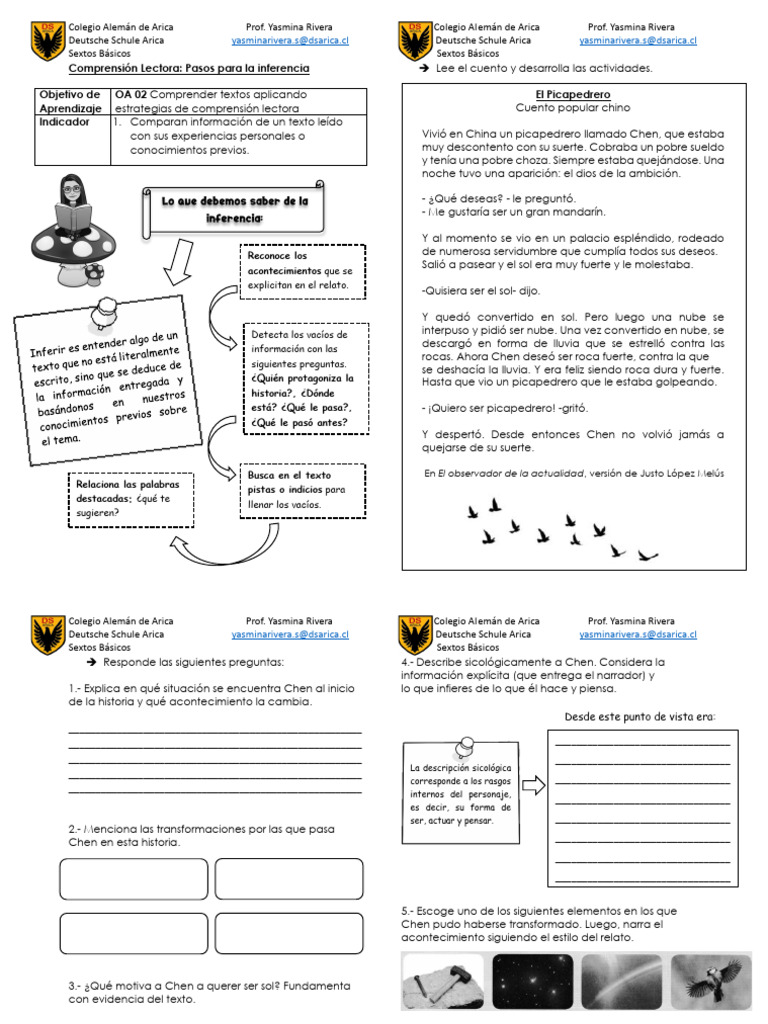 Comprensión Lectora. Inferencia | PDF