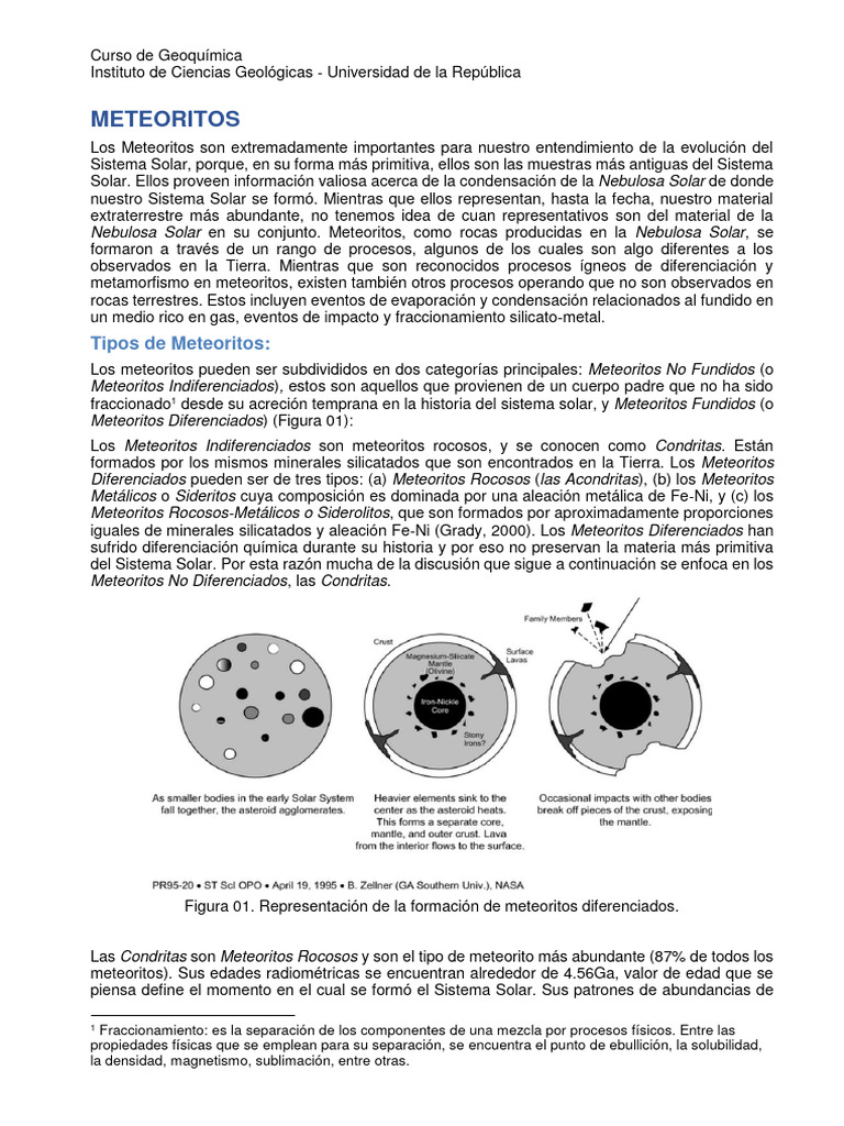 Meteoritos | PDF | Roca (geología) | Meteorito