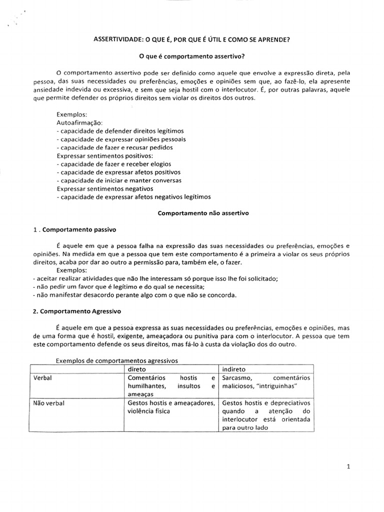 Assertividade (Completo) | PDF