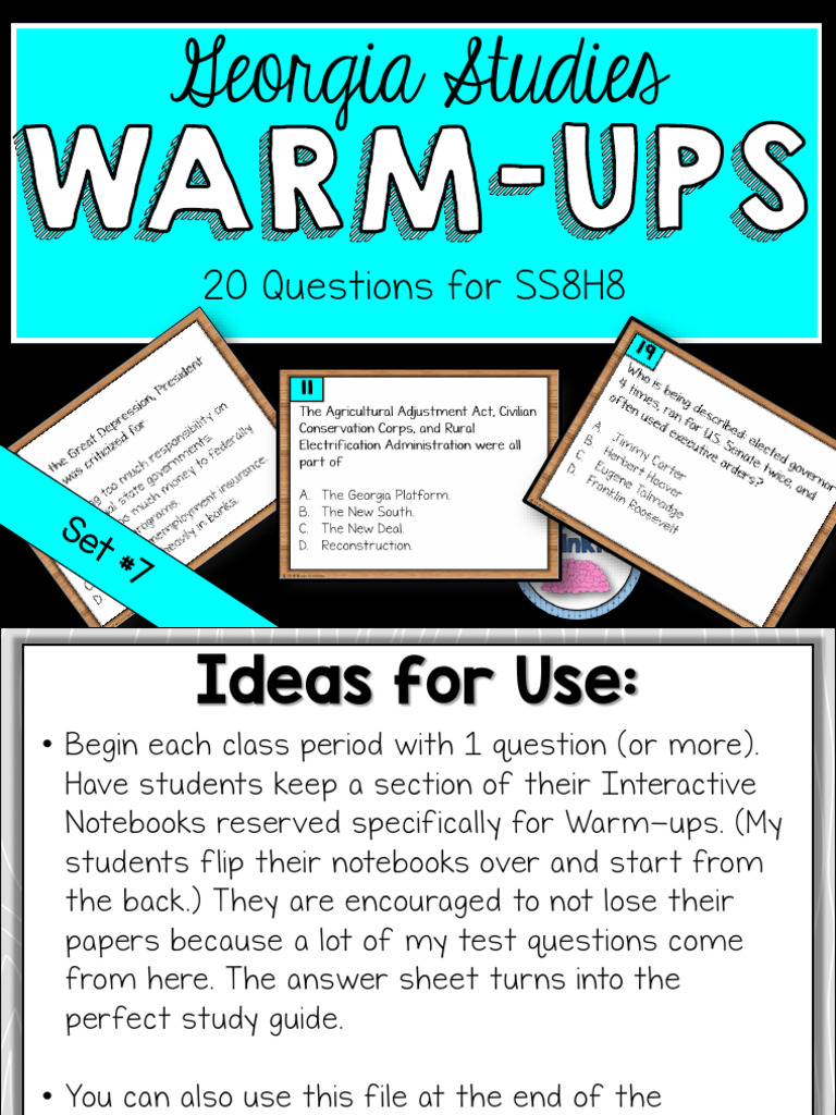 Great Depression and New Deal Warm Ups | PDF | New Deal | Great Depression