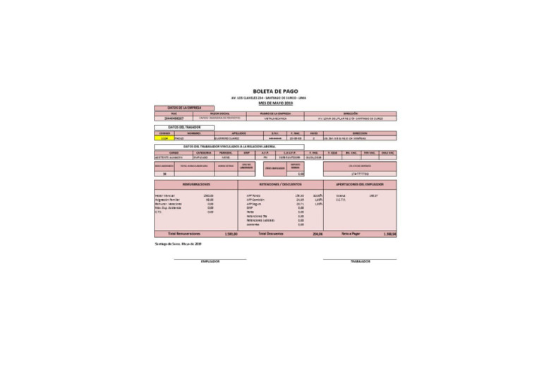 BOLETA DE PAGO 2 | PDF