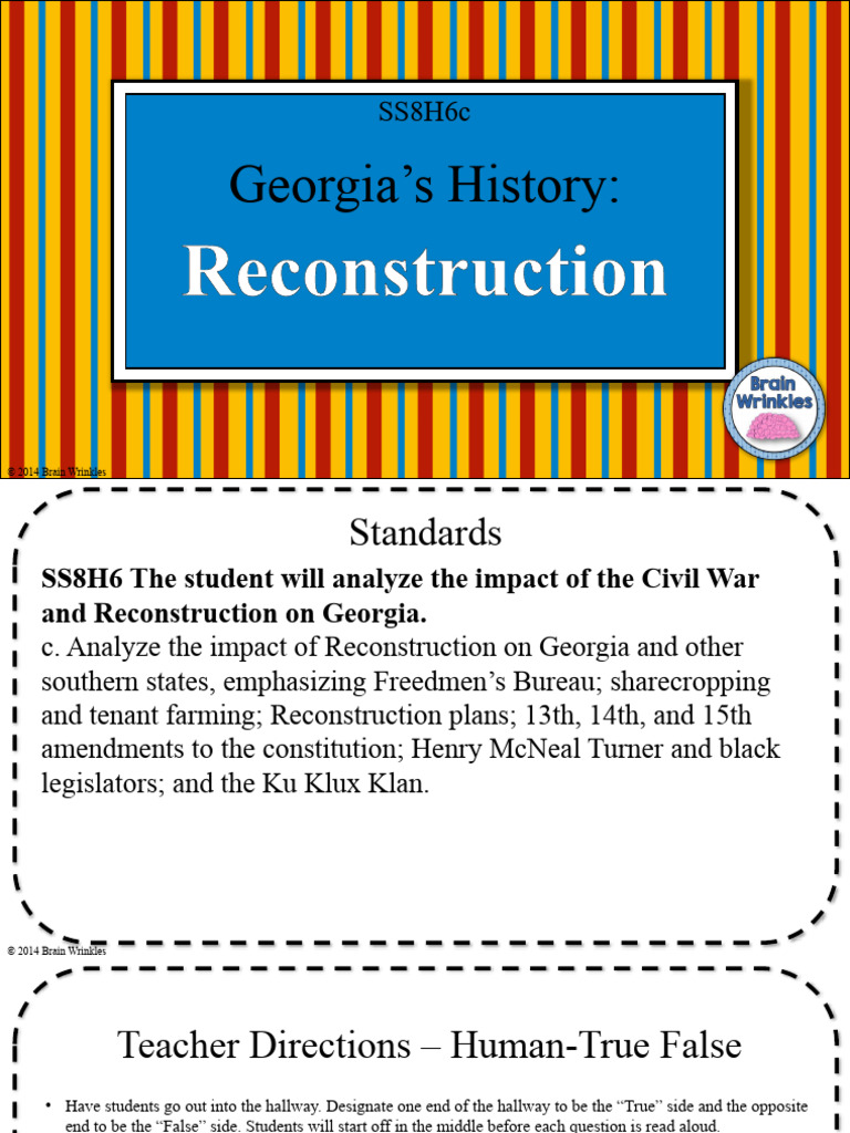 Reconstruction | PDF | Reconstruction Era | Ku Klux Klan
