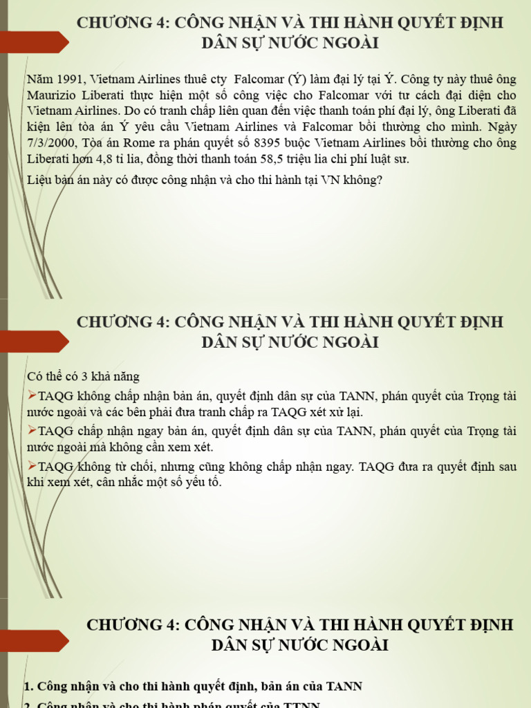 TPQT Chương 4 công nhận và thi hành | PDF