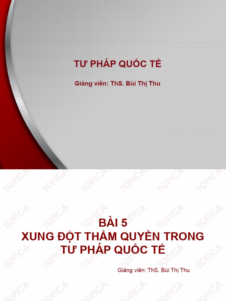 Bai Giang Tu Phap Quoc Te Bai 5 9444 | PDF