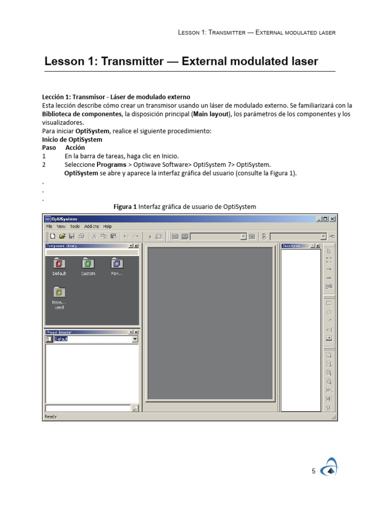 Lesson 1 Transmitter - External Modulated Laser | PDF | Interfaces ...
