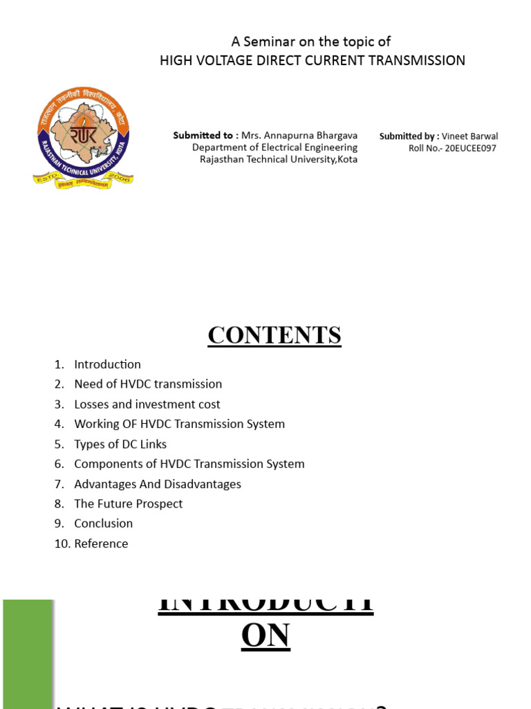 HVDC | PDF | High Voltage Direct Current | Electric Power Transmission