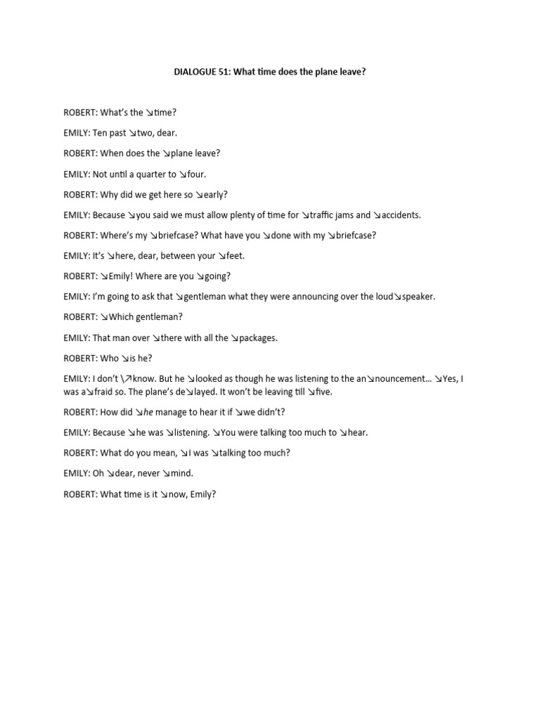 Dialogue Scenarios for Everyday Situations | PDF