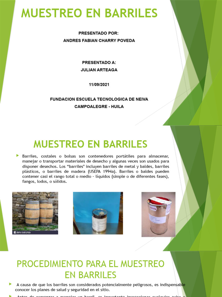 Muestreo en Barriles M.R.S Ii | PDF