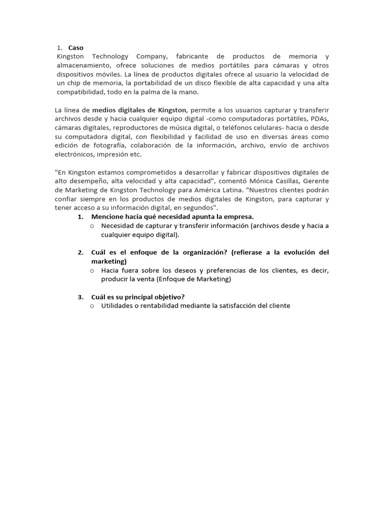 caso Kingston_Pauta | PDF