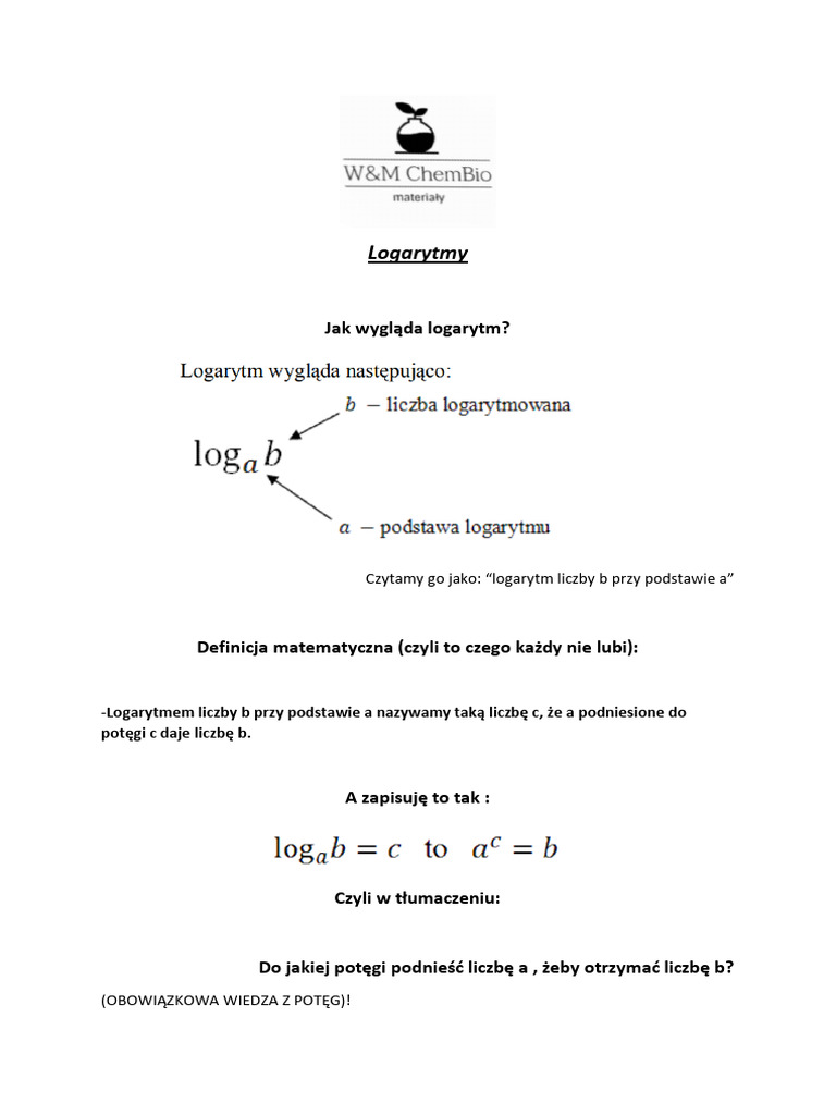 Logarytmy | PDF