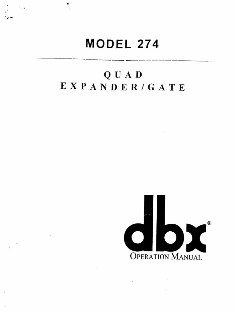 DBX Model 274 | PDF
