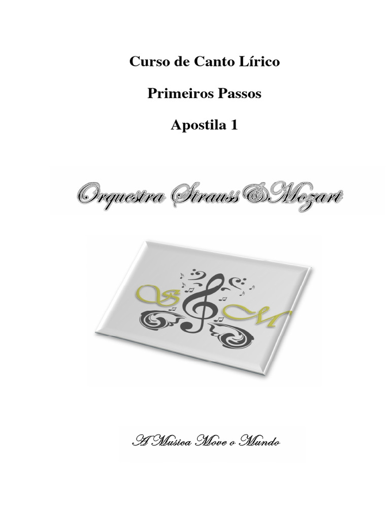 Curso de Canto Lírico: Primeiros Passos | PDF | Canto | Voz humana