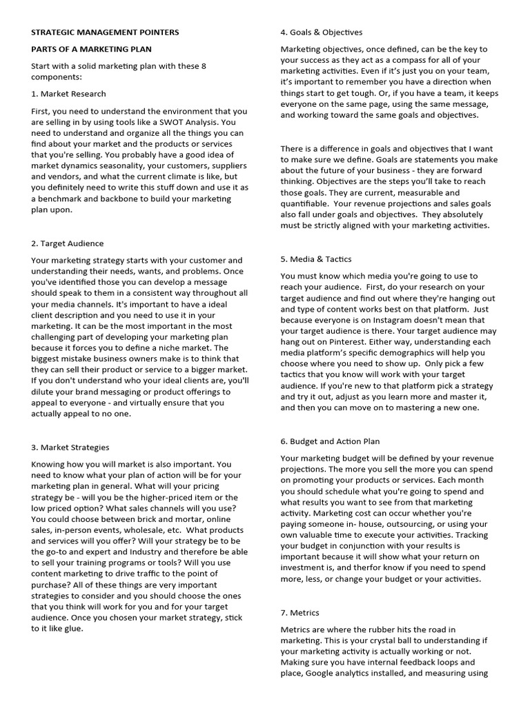 MBM 505 - Strategic Management Reviewer From Pointers | PDF | Strategic ...