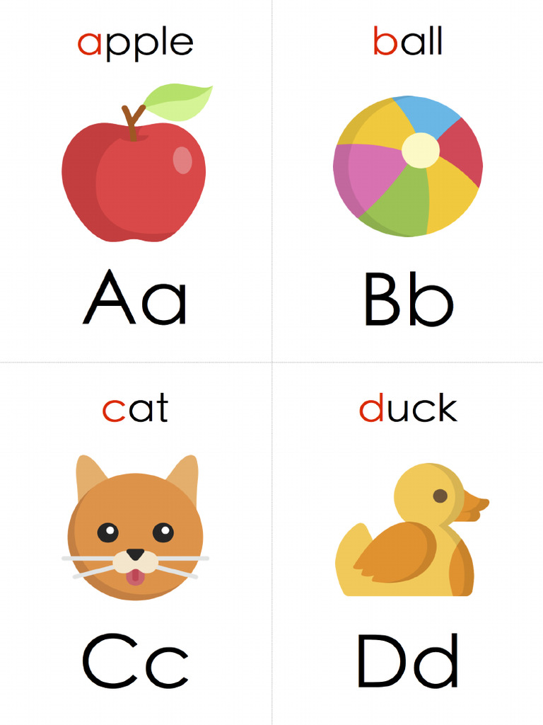 Alphabet Flash Cards A6 (Sample Version) | PDF