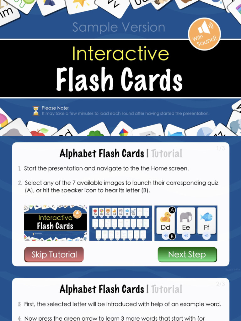 Interactive Flash Cards _ Audio Activity (Sample Version) | PDF