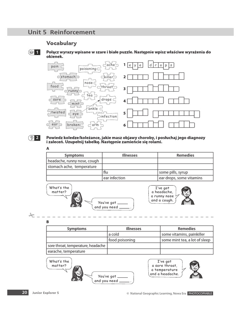 Unit 5 Reinforcement: Vocabulary | PDF