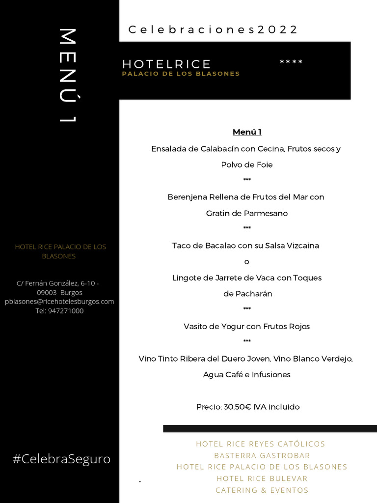 MENUS CELEBRACIONES 2022 | PDF | ensalada | Cocina europea