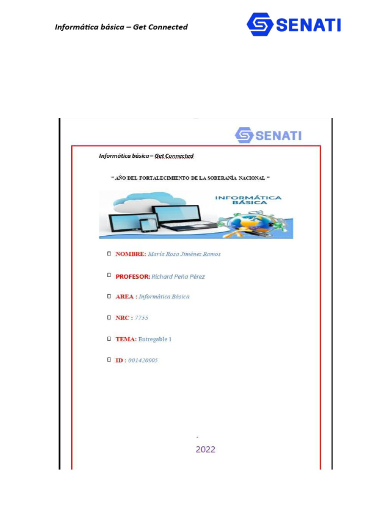 Informatica Basica Entregable 1 | PDF | Informática